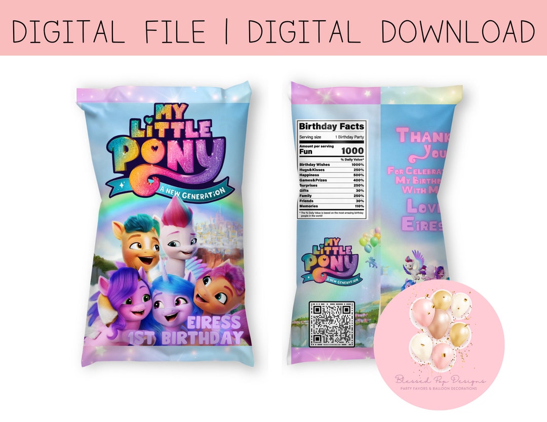 My Little Pony A New Generation DIGITAL DOWNLOAD Chip Bags - Etsy