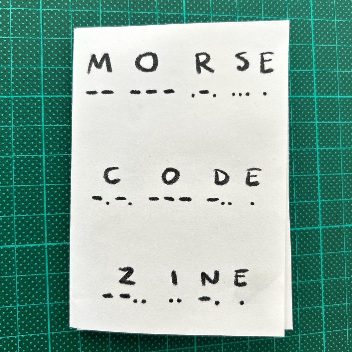 Morse Code Zine! __ ___ ._. … . / _._. ___ _.. . /__.. .. _. . - Etsy