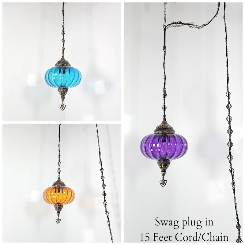 Plug in Chain Swag Lamp - Etsy