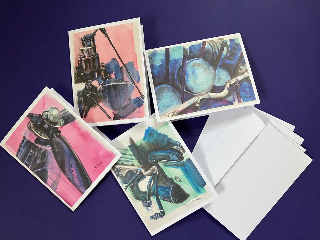 Pack of 4 Greetings/note Cards, Spitfire Still Lives - Etsy