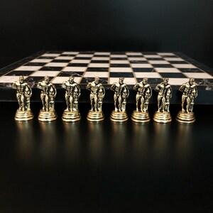 Handcrafted Metal Casting Chess Set With a Board - Etsy