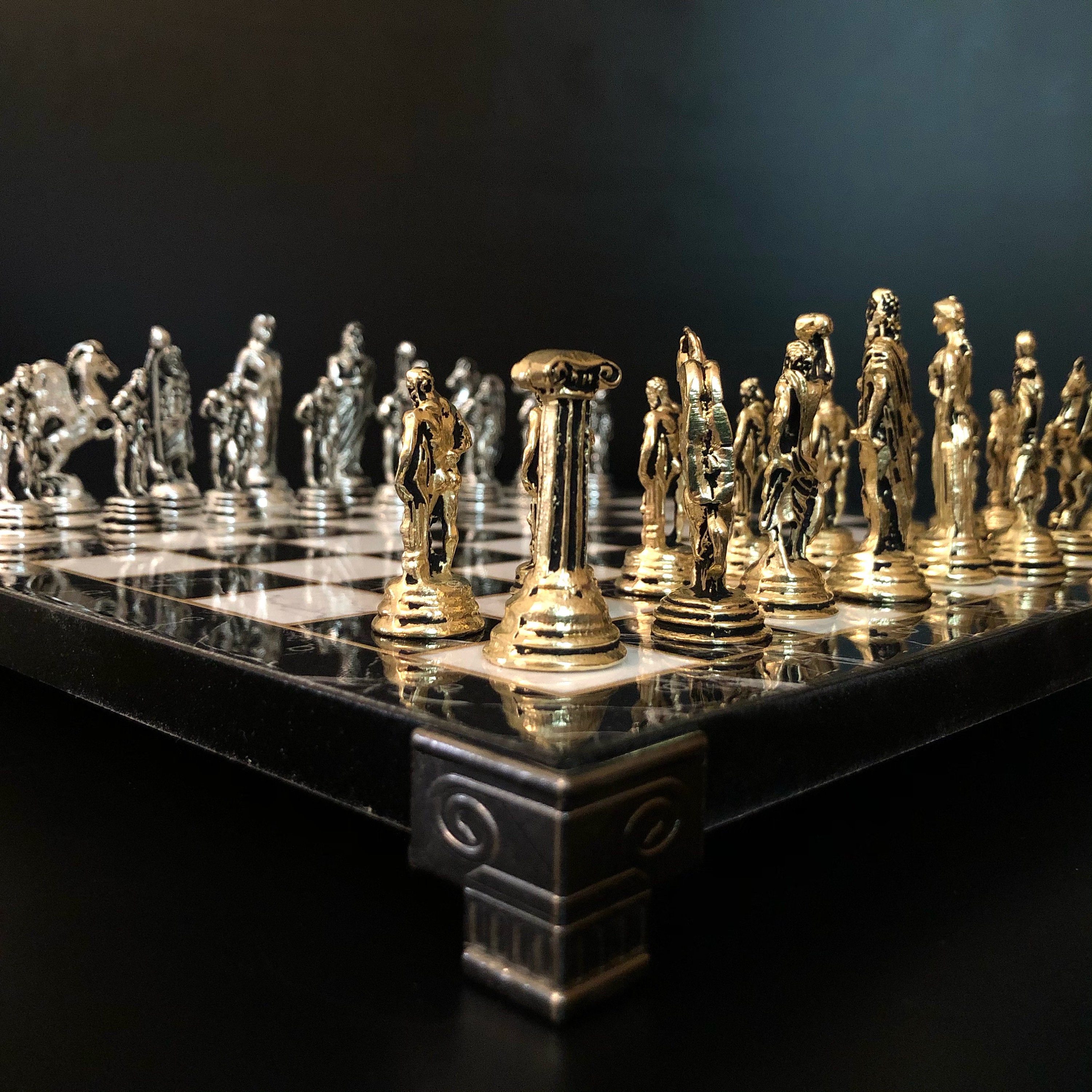 Handcrafted Metal Casting Chess Set With a Board - Etsy