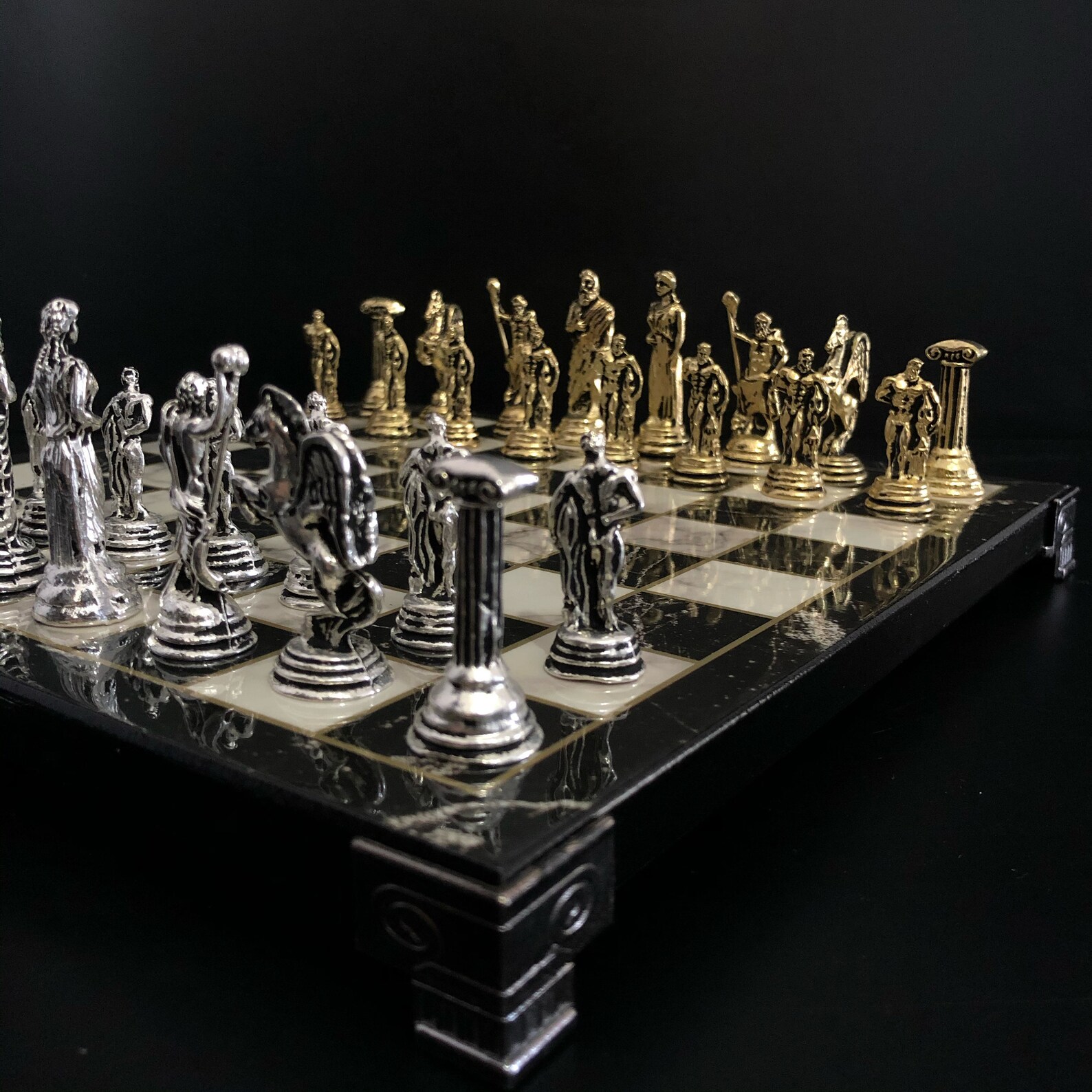 Handcrafted Metal Casting Chess Set With a Board - Etsy