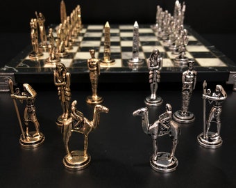 Handcrafted Metal Casting Chess Set With a Board - Etsy