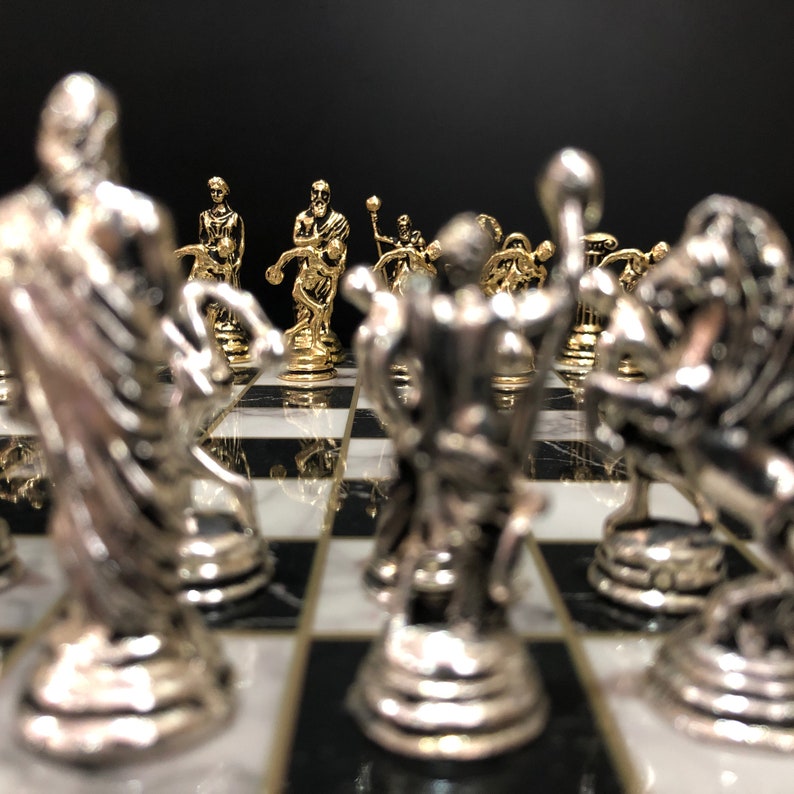 Handcrafted Metal Casting Chess Set With a Board - Etsy