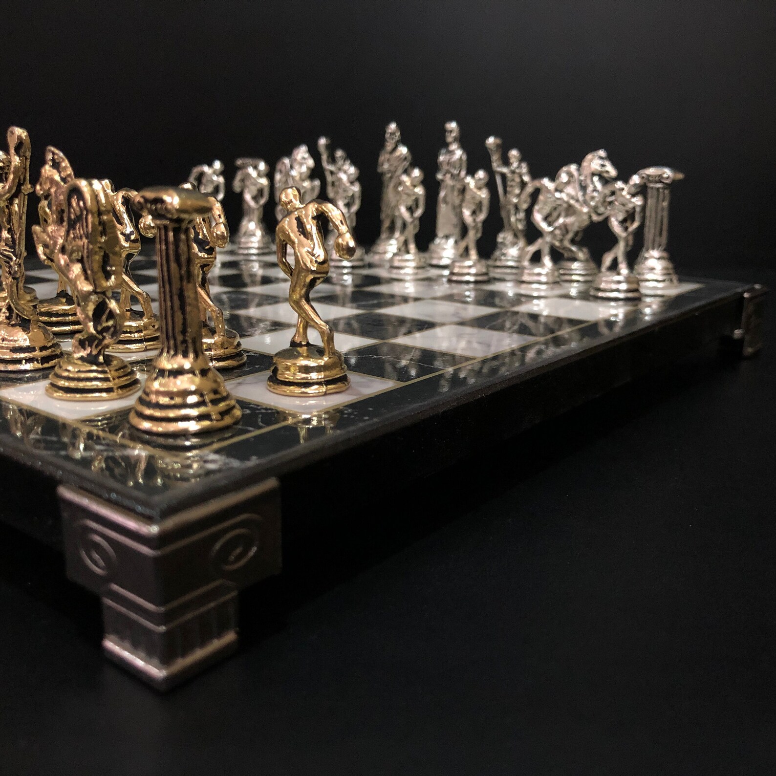 Handcrafted Metal Casting Chess Set With a Board - Etsy