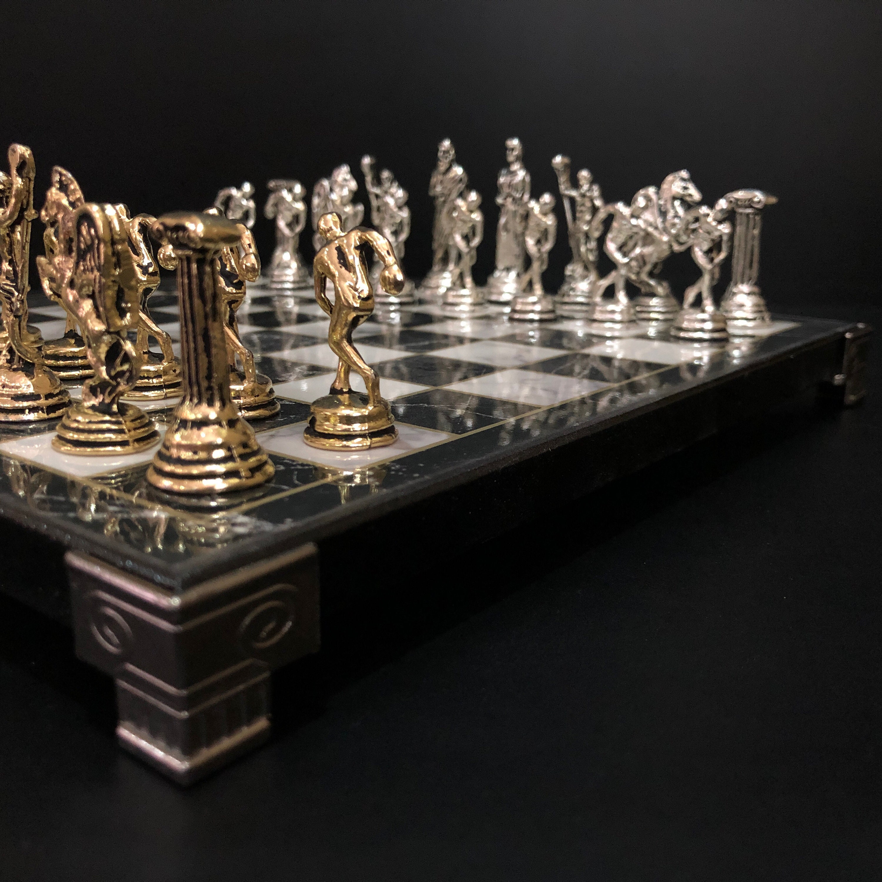 Handcrafted Metal Casting Chess Set With a Board - Etsy Australia