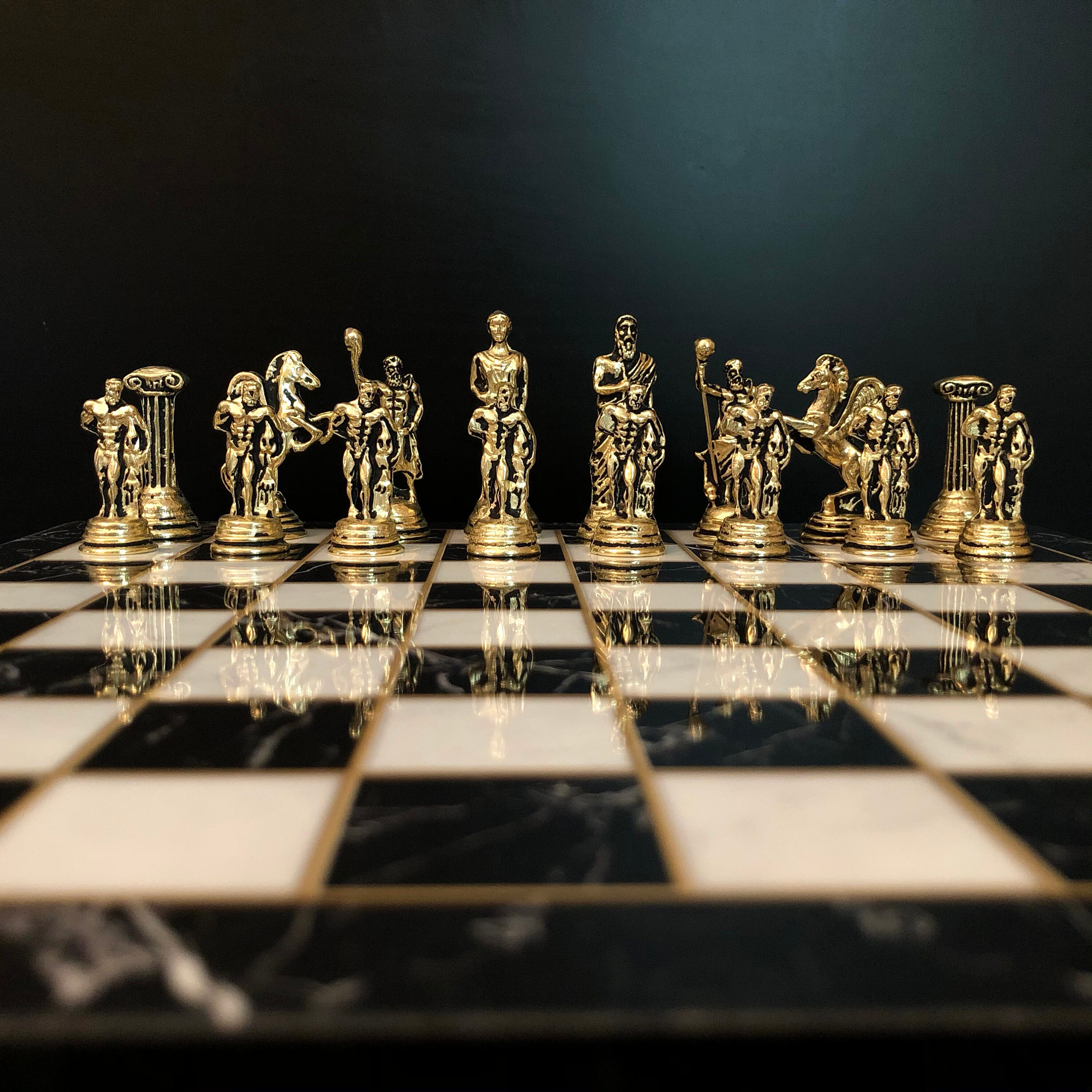 Handcrafted Metal Casting Chess Set With a Board - Etsy