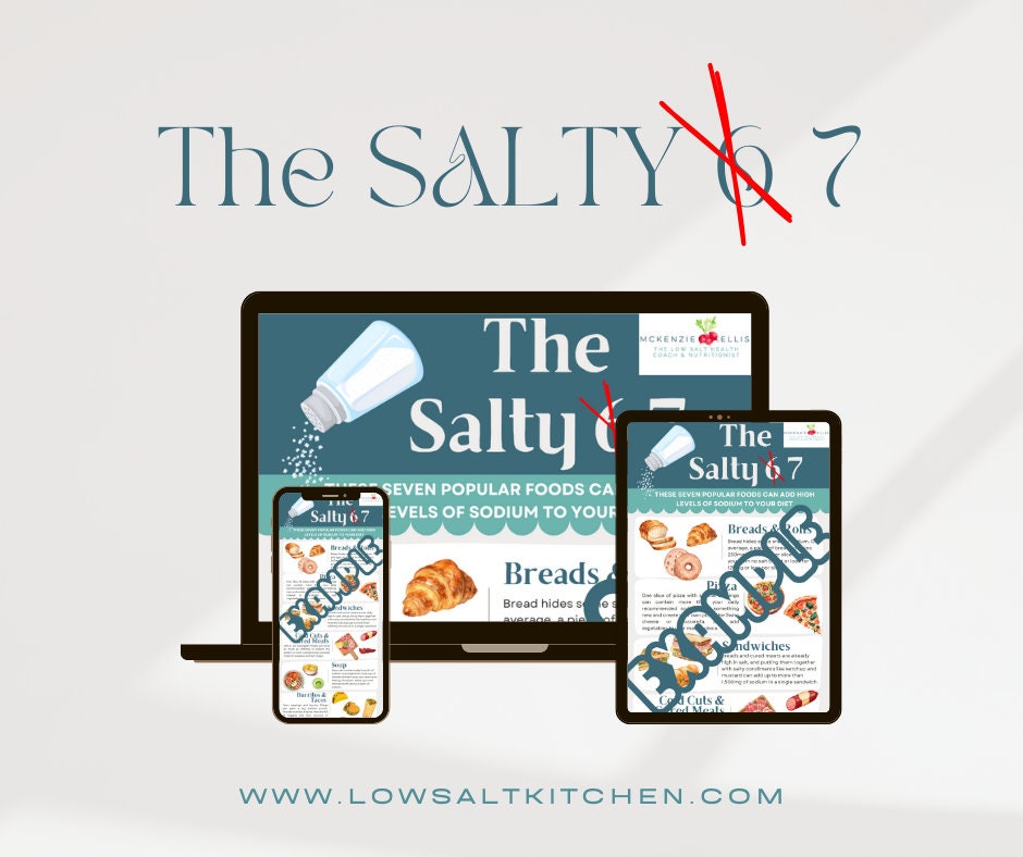 The Salty 7 - Quick Tips to Cut Down Sodium Intake - Etsy