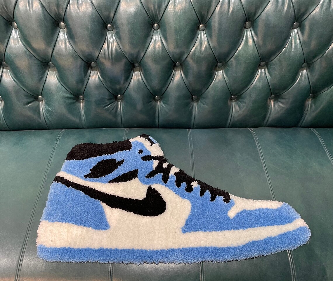 Air Jordan Rug Hand Tufted Rug University Blue Air Jordan | Etsy