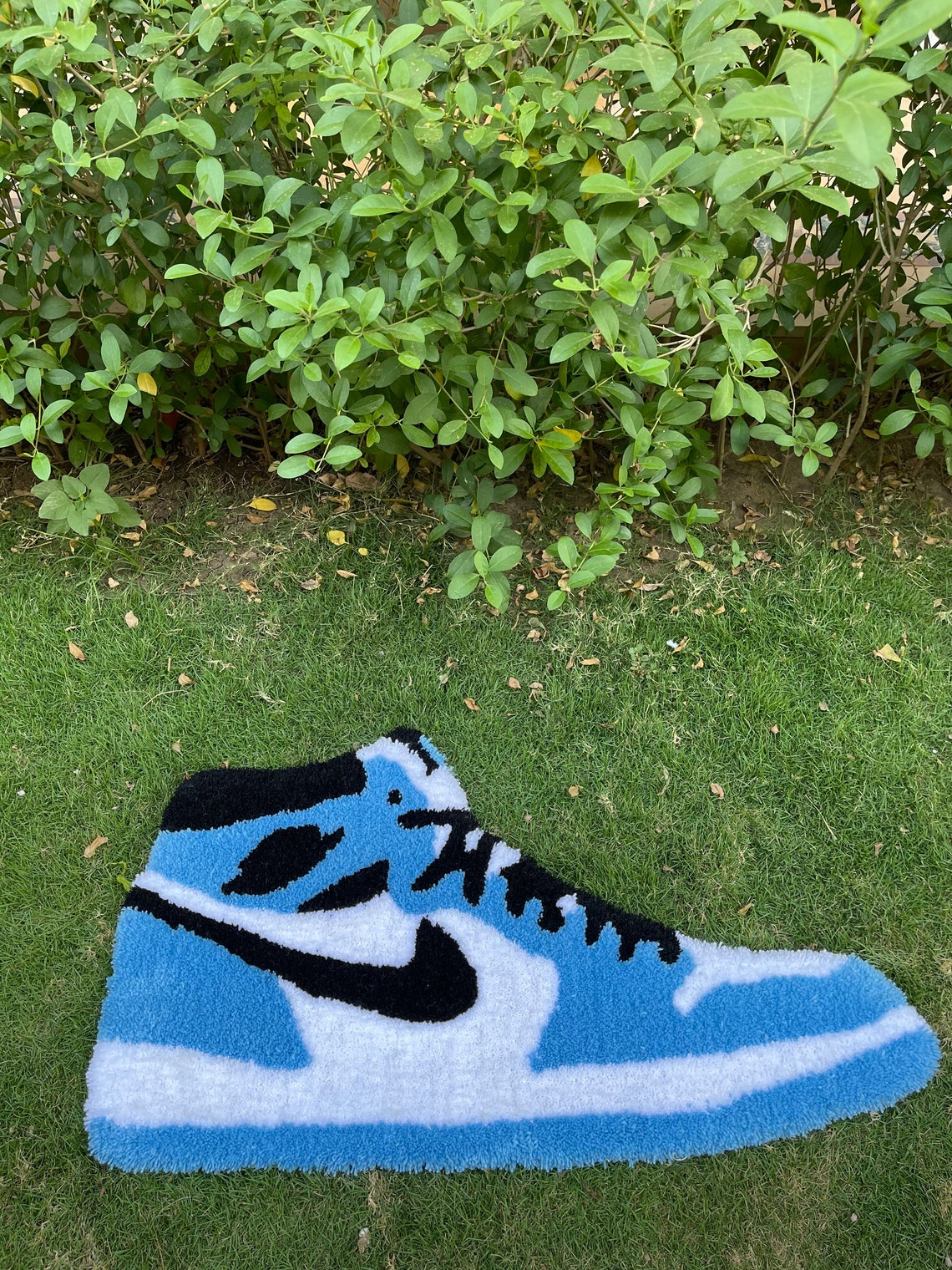 Air Jordan rug hand Tufted rug university blue air Jordan | Etsy