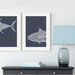 Tuna Fish Print Set of 2 Simple Line Art Tuna Fish Wall Art Printable ...