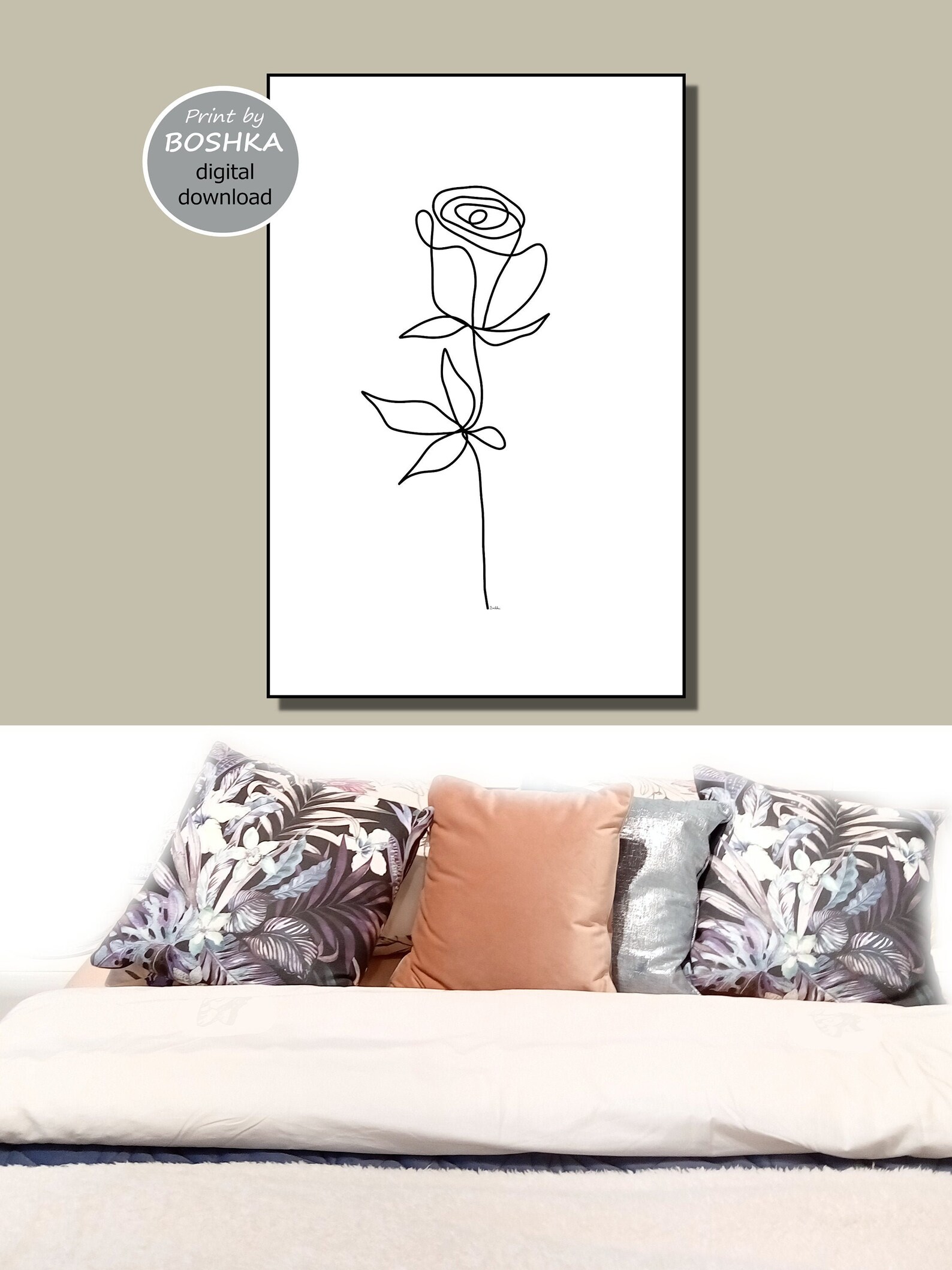 Rose Zeichnung eine Linie rose minimalistische Grafiken | Etsy Rose Zeichnung eine Linie rose minimalistische Grafiken | Etsy