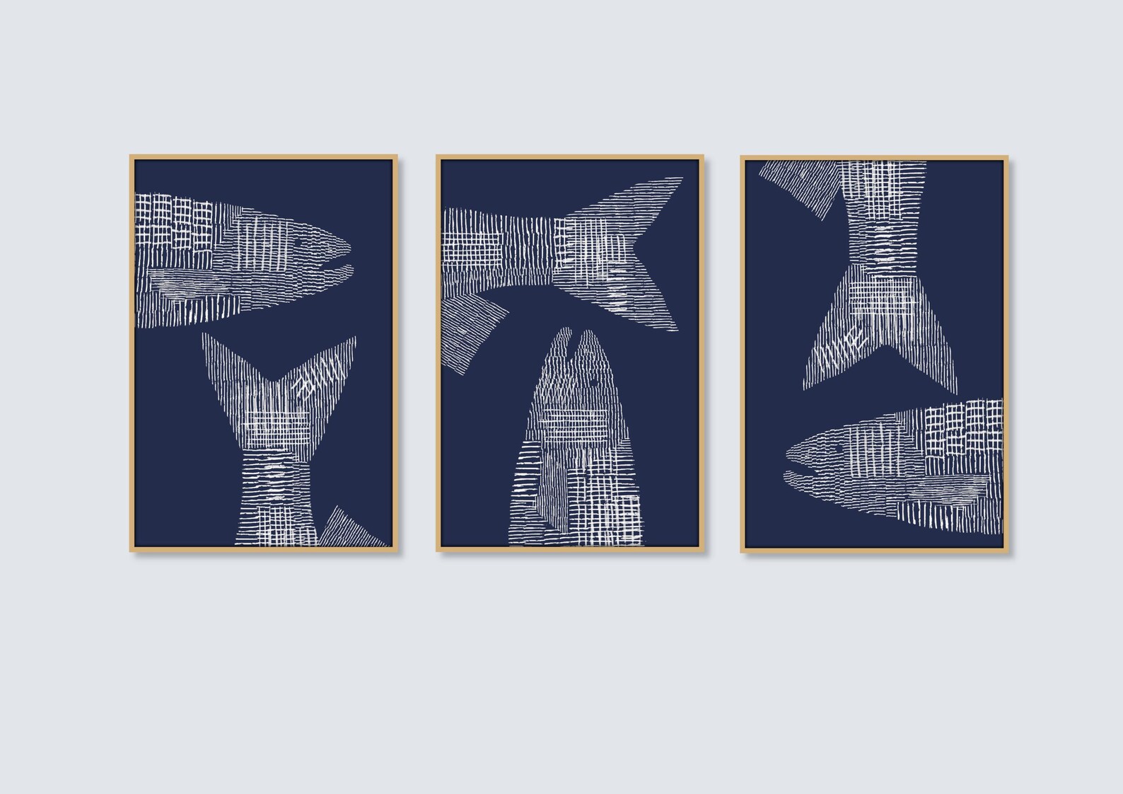 Fish Print Set of 3 Trout Fish Printable Wall Art Modern Lake House ...