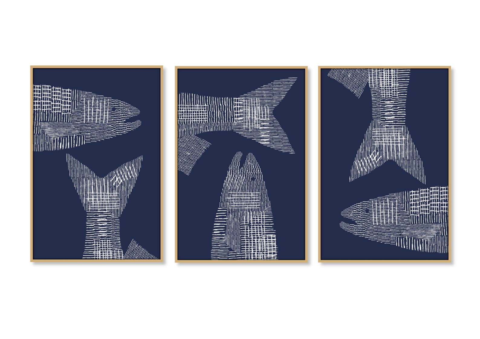 Fish Print Set of 3 Trout Fish Printable Wall Art Modern Lake House ...