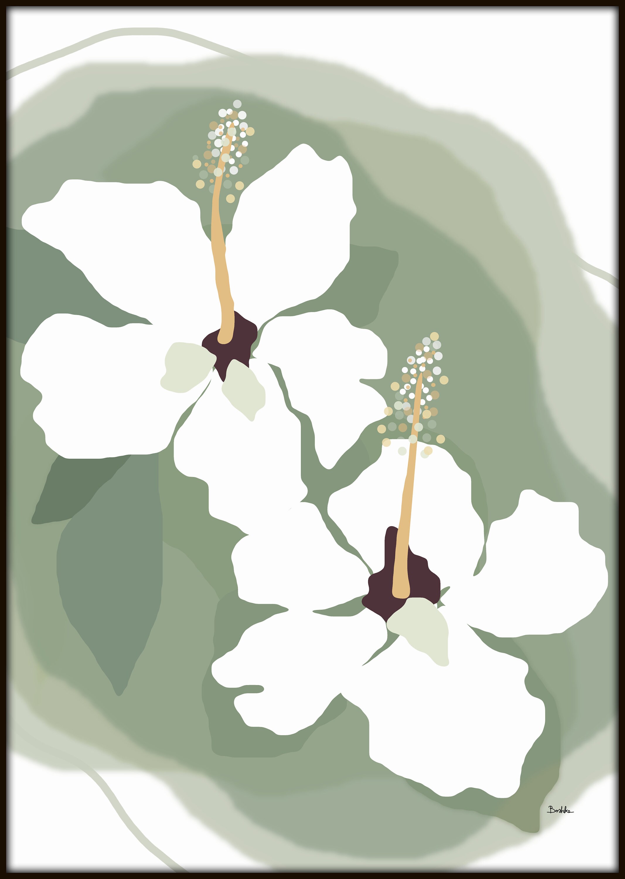 Hibiscus Print Hibiscus Flower Art White Hibiscus Printable - Etsy UK