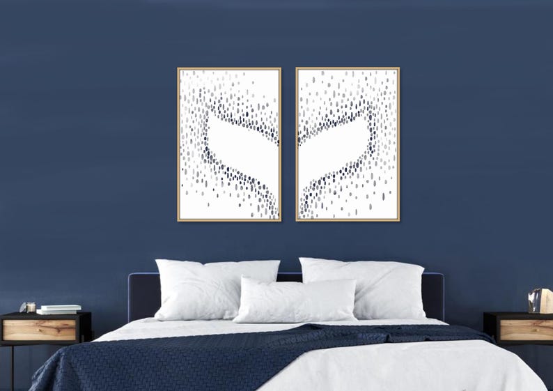 Whale Tail Printable Set of 2 Whale Tail Slate Blue Wall Art Set of 2 ...