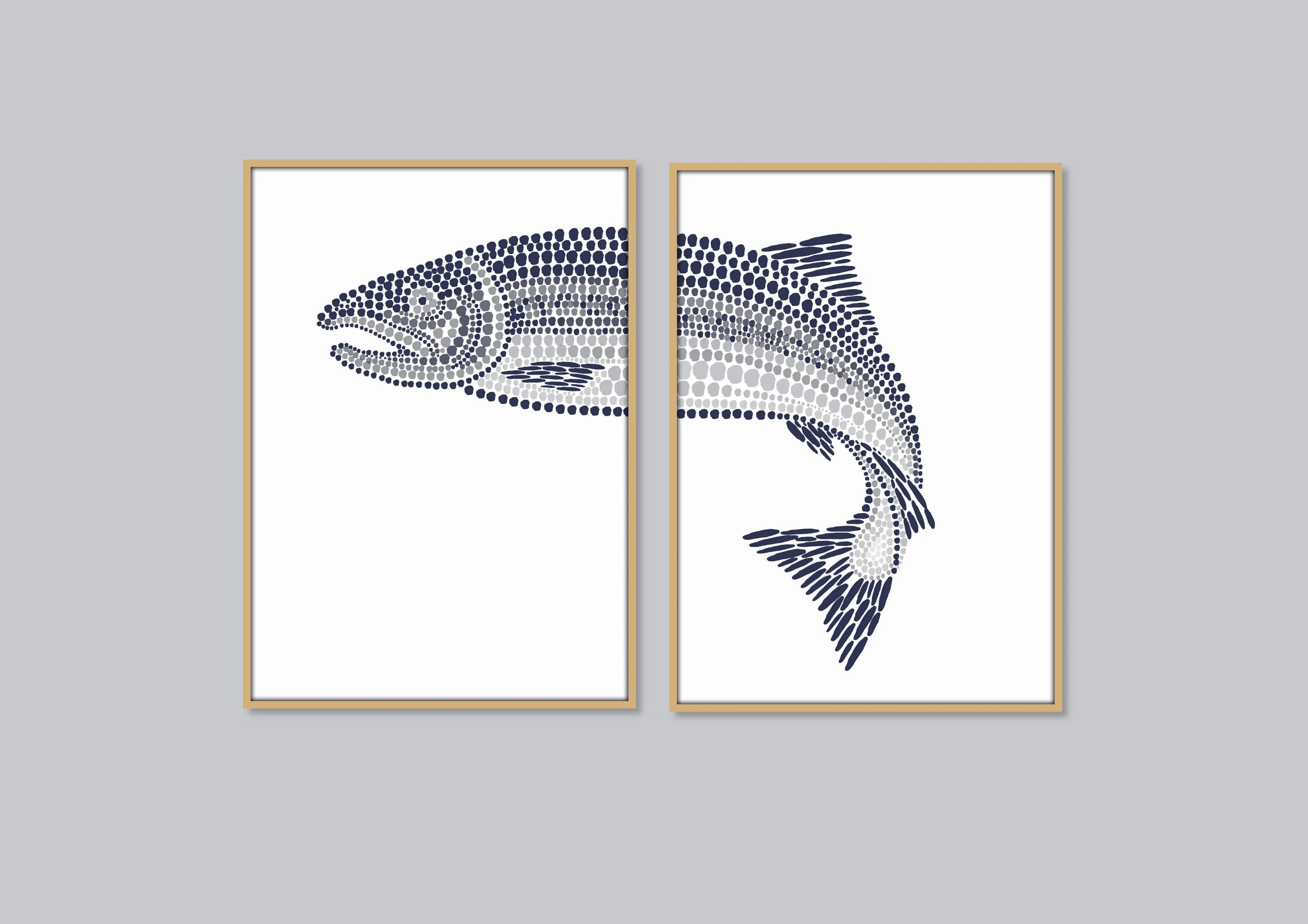Salmon Fish Print Set of 2, Leaping Salmon Wall Art, Printable Fish Art ...