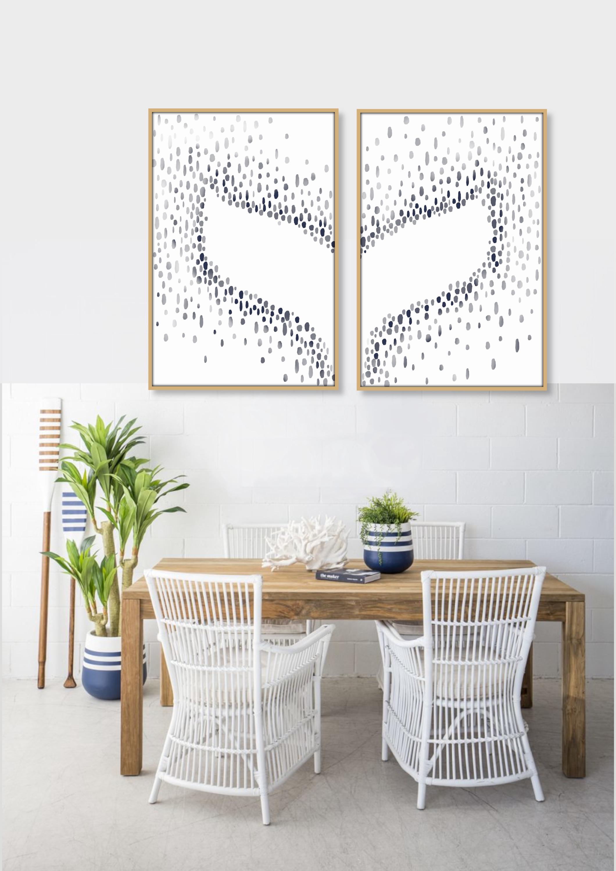 Whale Tail Printable Set of 2 Whale Tail Slate Blue Wall Art Set of 2 ...