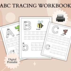 ABC Tracing Workbook | A-Z Tracing Printables for Preschool, Pre-k ...