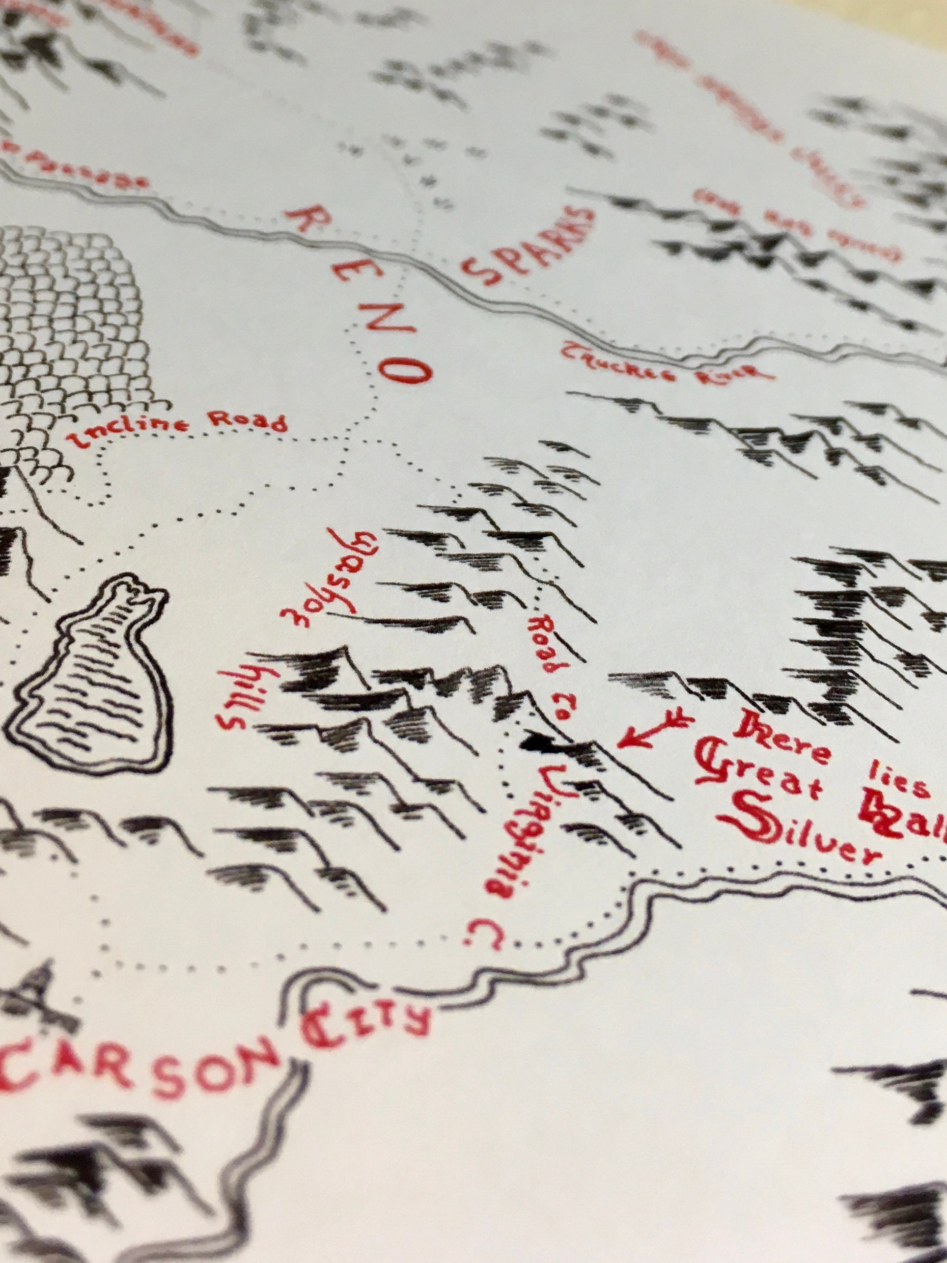Edge of the Lake Tolkien Inspired Map - Etsy