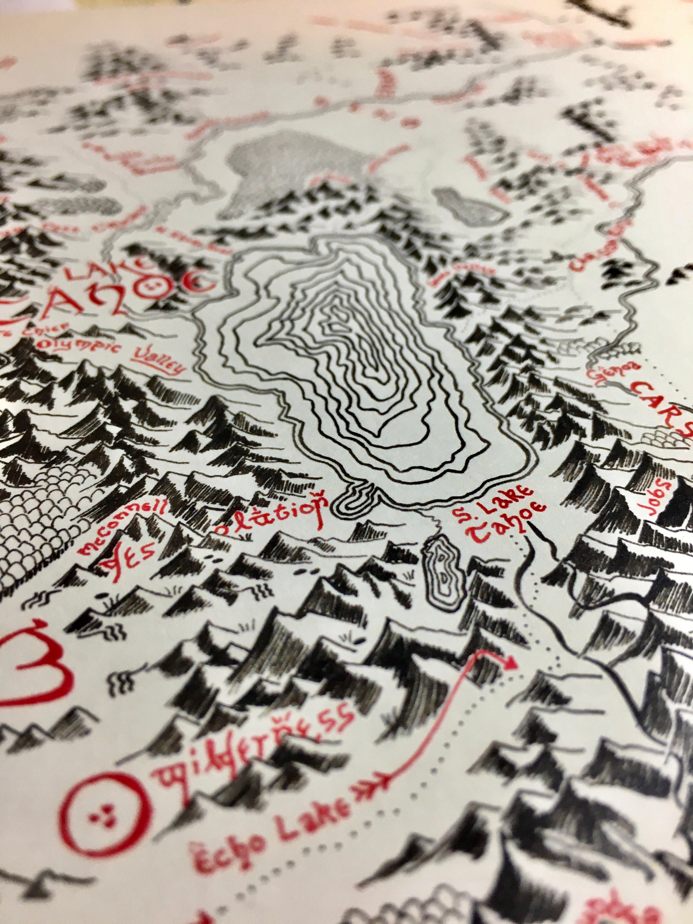 Edge of the Lake Tolkien Inspired Map - Etsy