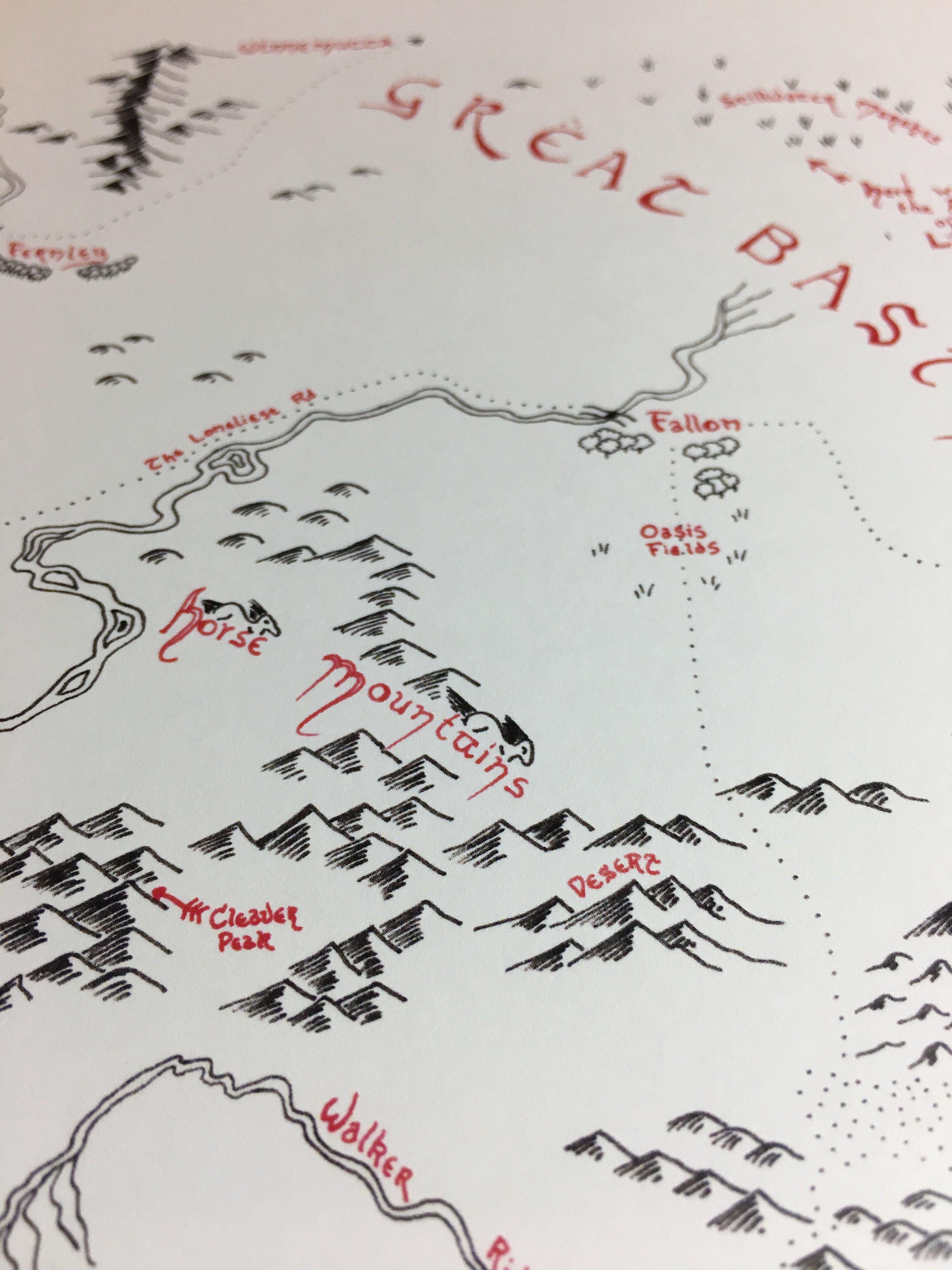 Edge of the Lake Tolkien Inspired Map - Etsy