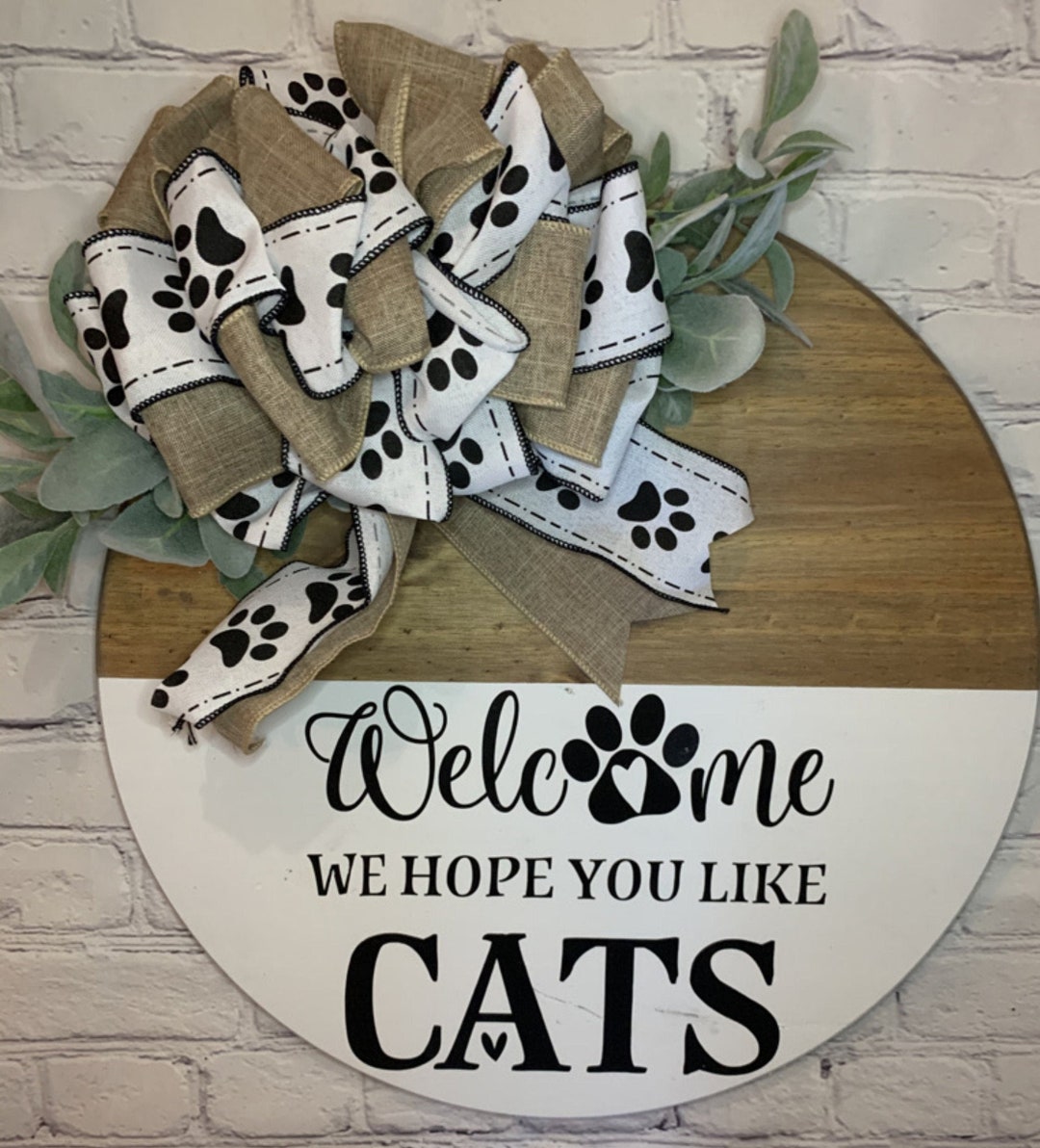 We Hope You Like Cats, Welcome Sign for Cat Lovers, Pet Friendly Home ...