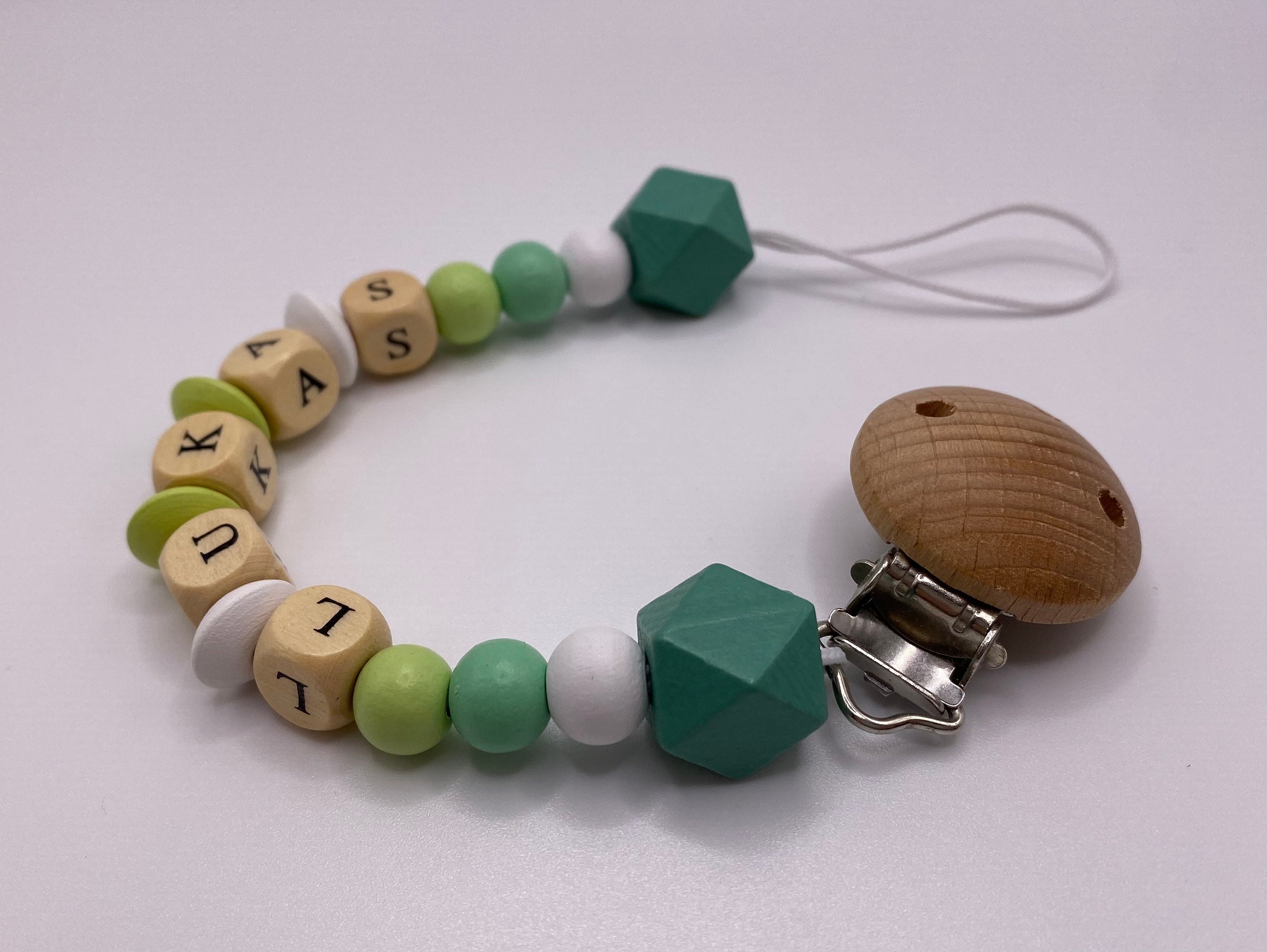 Pacifier Chains With Names Personalized as a Gift for Birth or Baptism ...