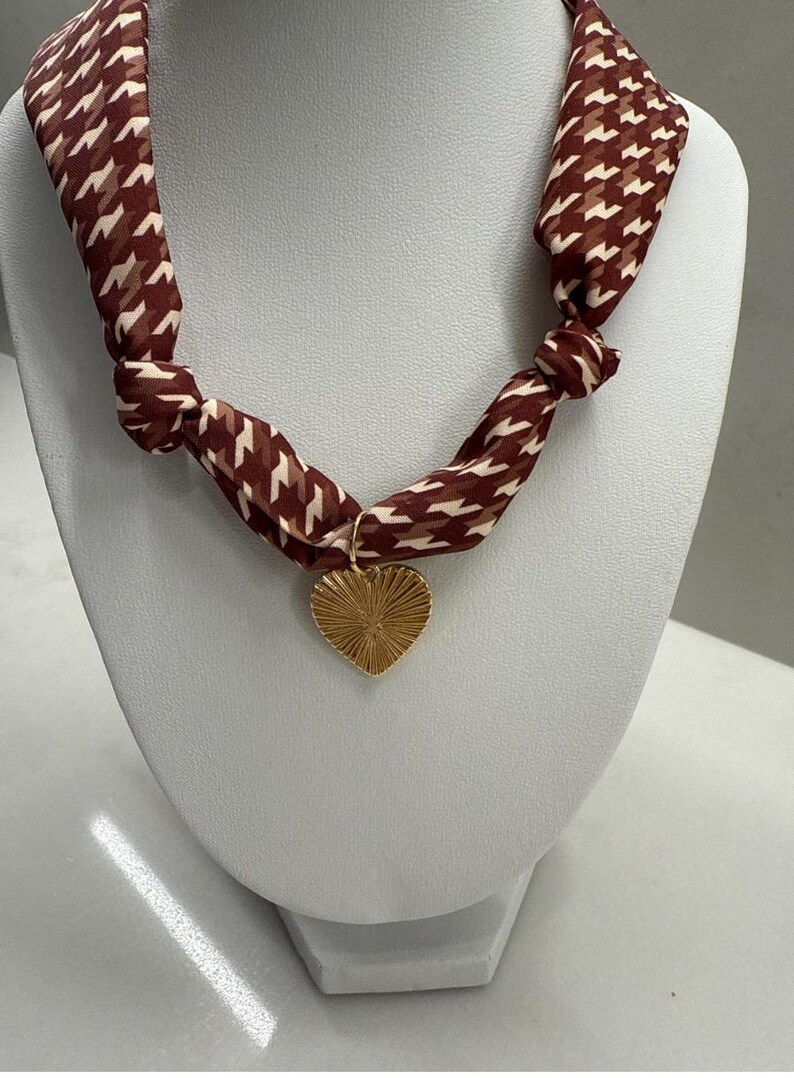 Maroon and White Game Day Scarf Necklaces - Etsy