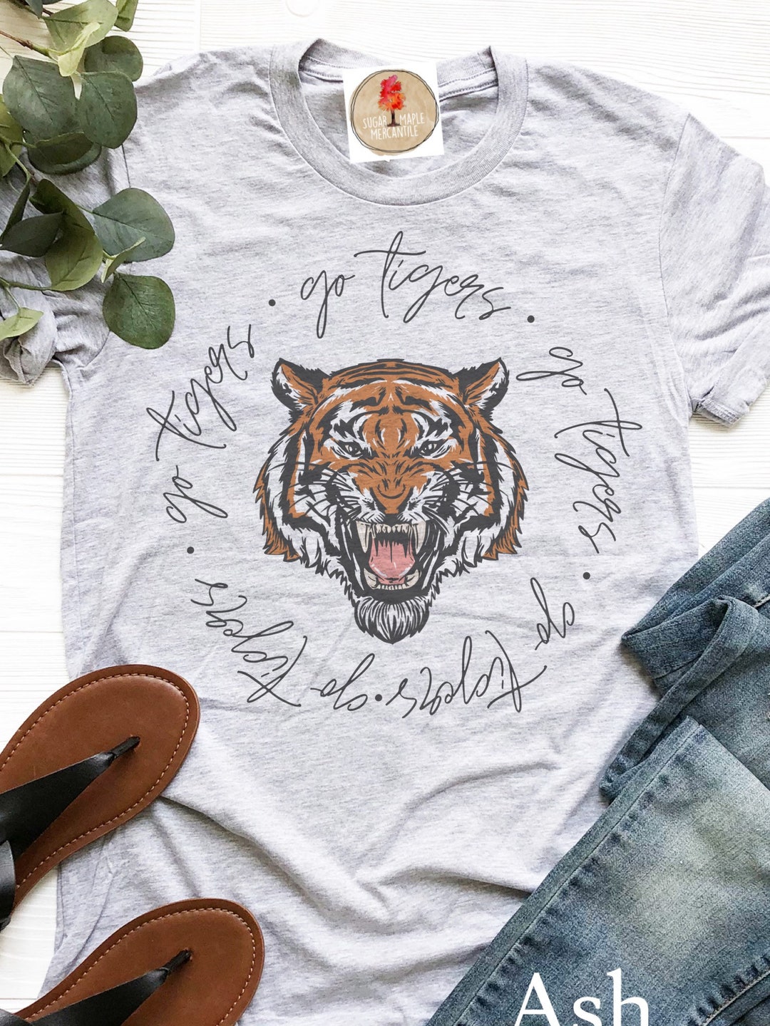 Go Tigers Mascot Football Mom/ Football Shirt/ Sports Mom T-shirt ...