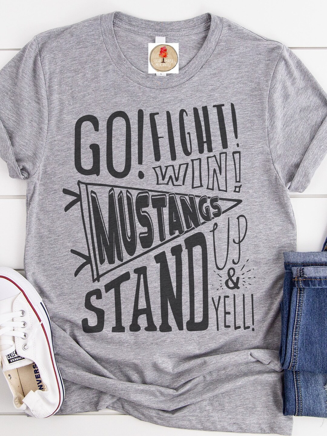 Mustangs Football Mom/ Football Shirt/ Sports Mom T-shirt/ Football T ...