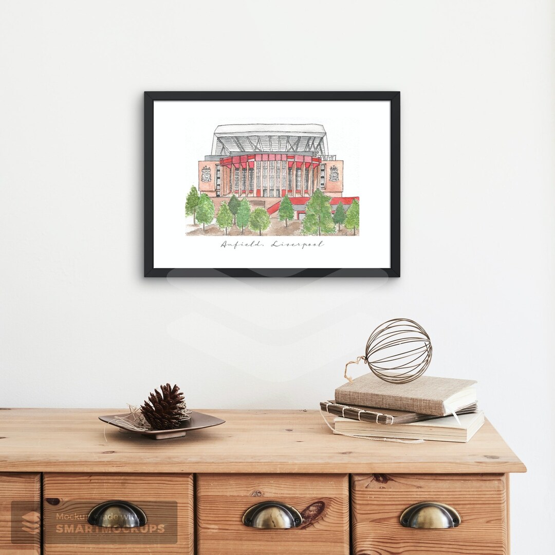 Anfield Stadium Watercolour Art Print - Etsy