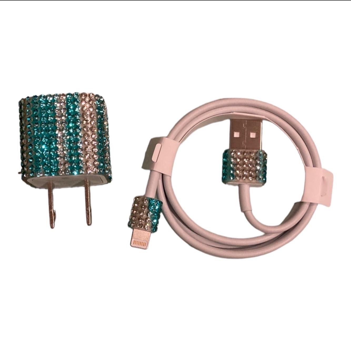 Rhinestone Phone Charging Block With Charging Cable - Etsy