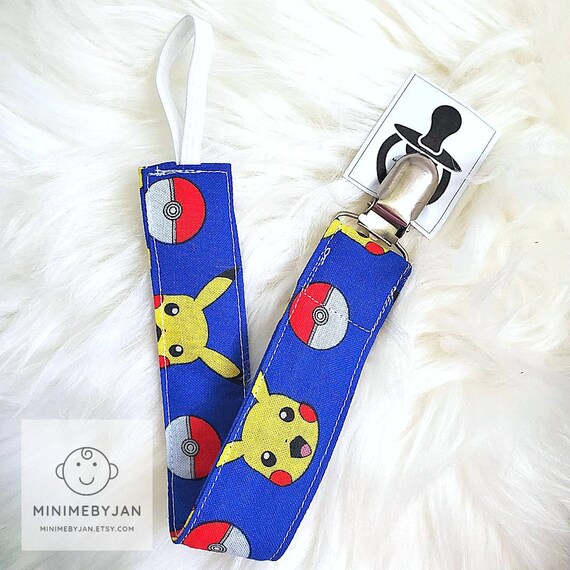 Blue Pokemon C Baby Toddler Binky Clip Baby Pacifier Clip - Etsy