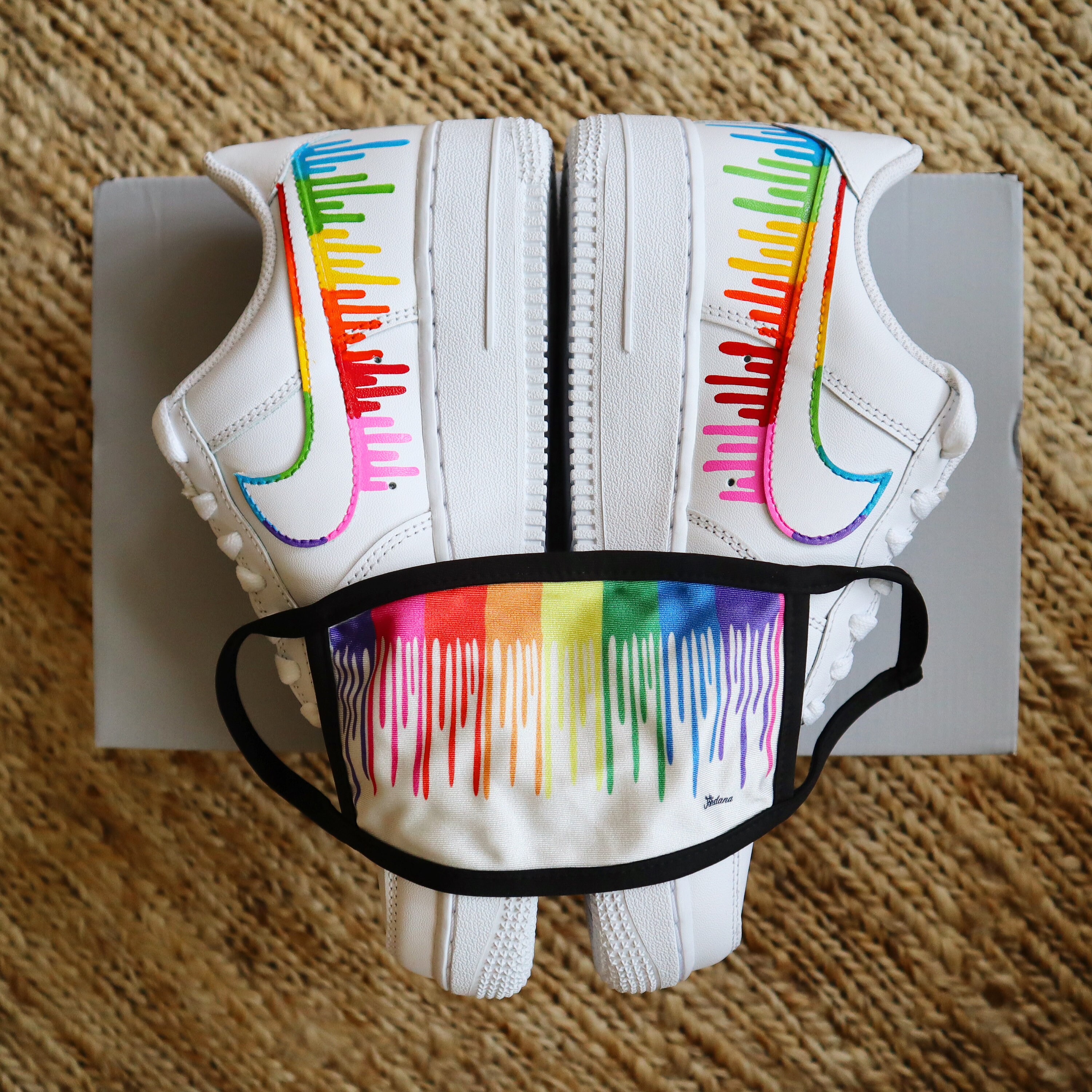 Rainbow Drip Swoosh - Etsy