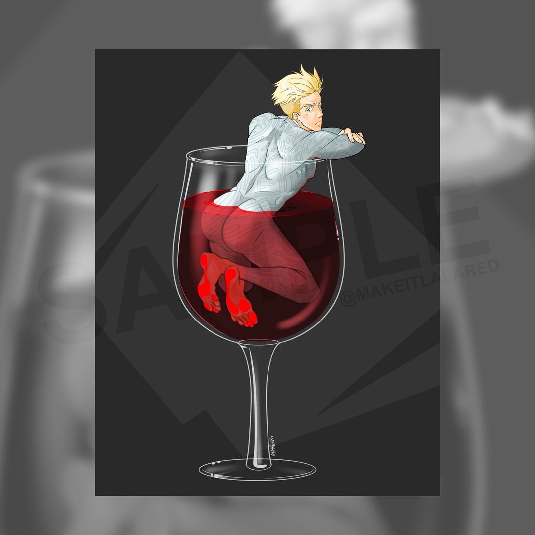 Trigun Stampede Pinup Drinks - the Knives Cabernet - Etsy