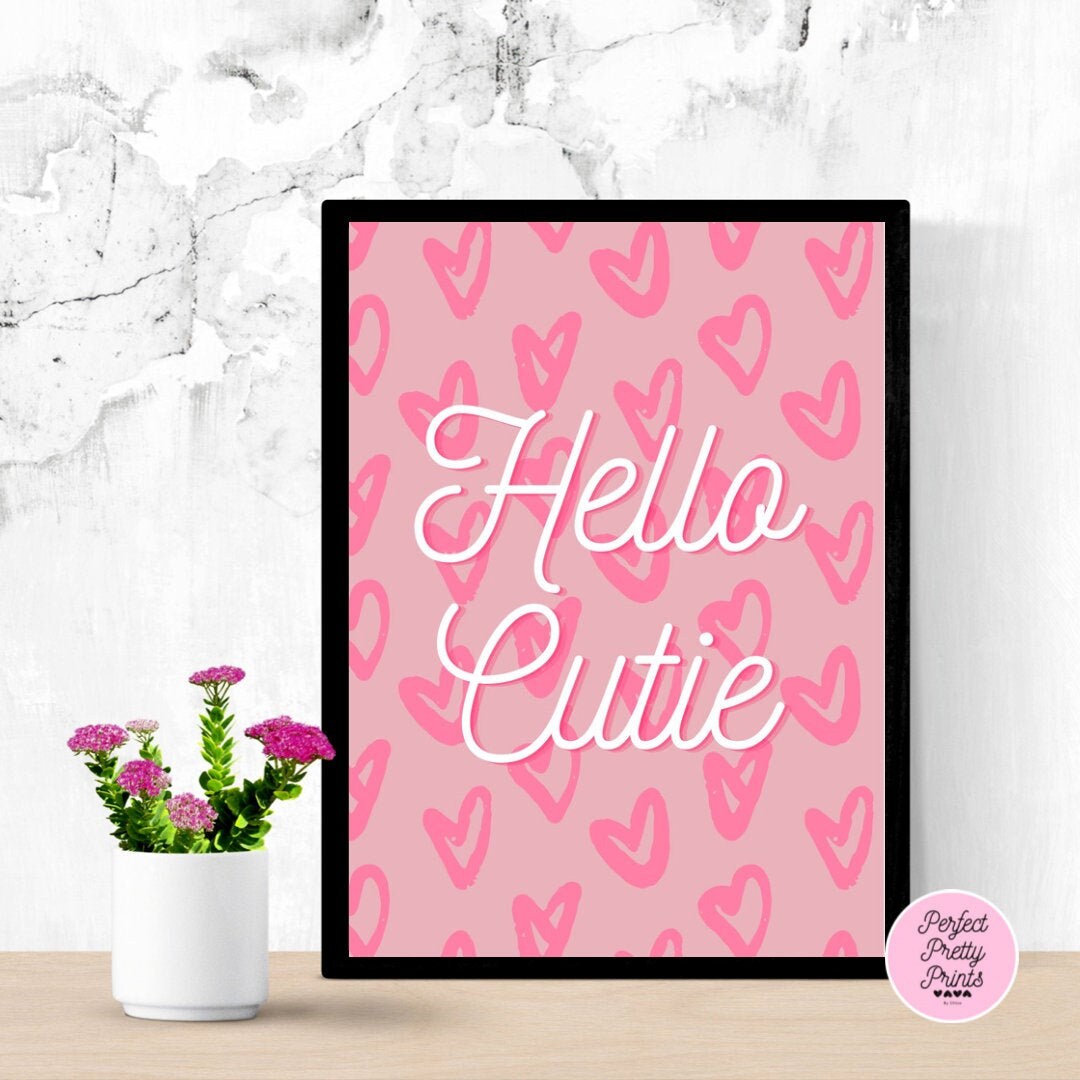 Hello Cutie - Quote Print | Wall Decor | Wall Art | Wall Prints | Room ...