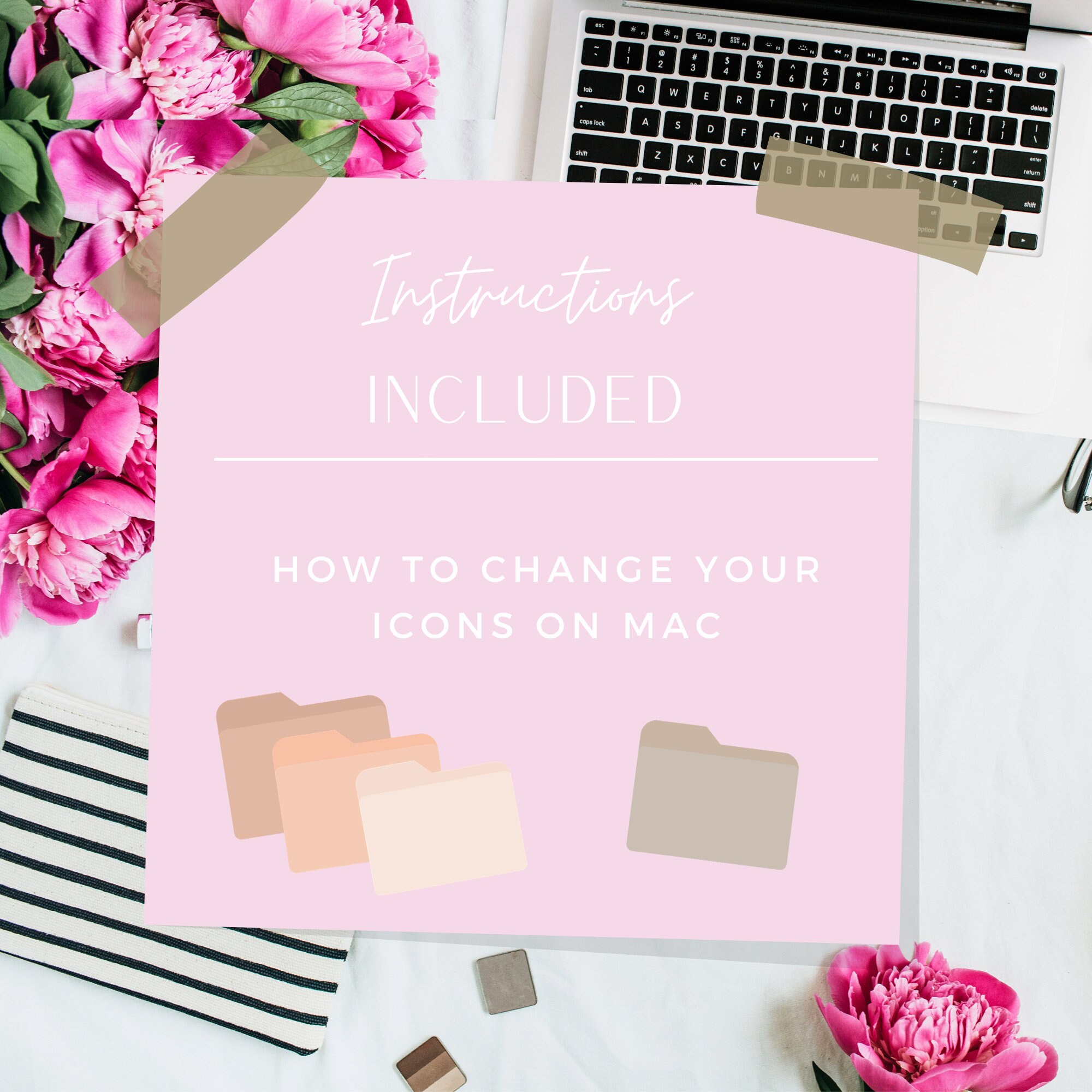 Desktop Folder Icons for Mac, Macbook, Mac Desktop | INSTANT DOWNLOAD ...