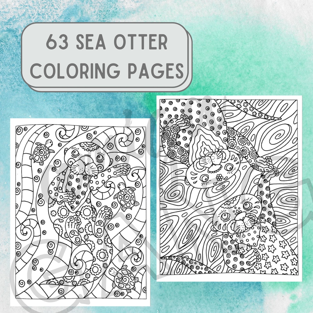 63 Coloring Printable Pages Sea Otters Pages | for Kids & Adults ...