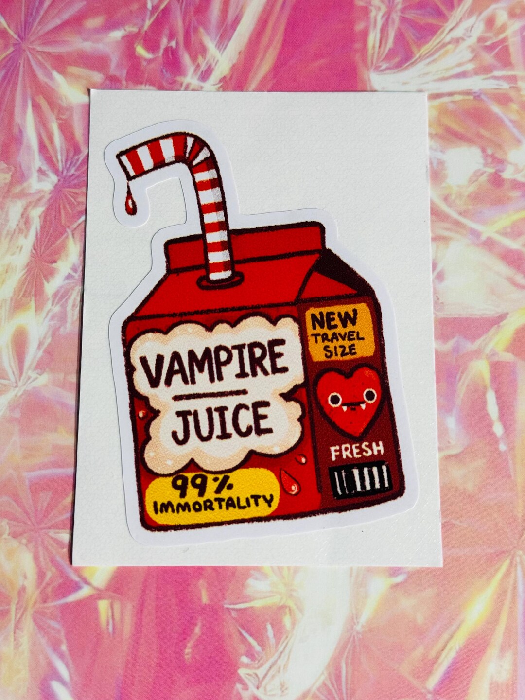 Vampire Juice Box Sticker | Vampire Sticker - Etsy