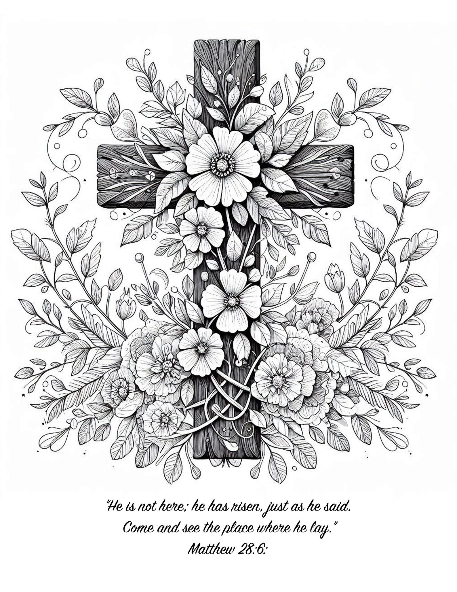 Easter Theme Coloring Pages | Digital Download | Christian | Jesus ...