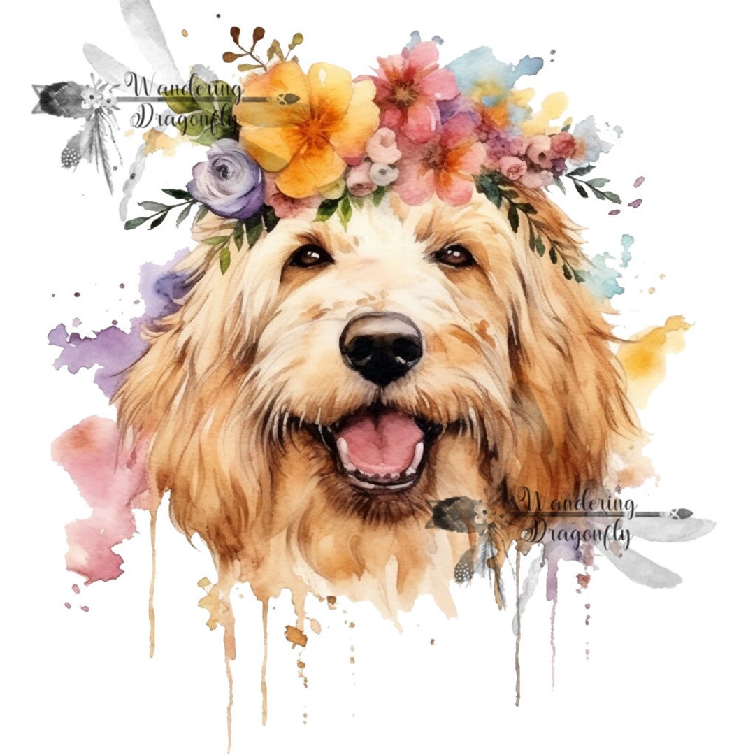 Goldendoodle Design | PNG File | Transparent Background | Digital Art ...