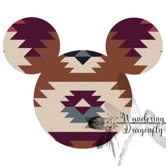 Disneyworld PNG Western Mickey Mouse Aztec Printable | Etsy