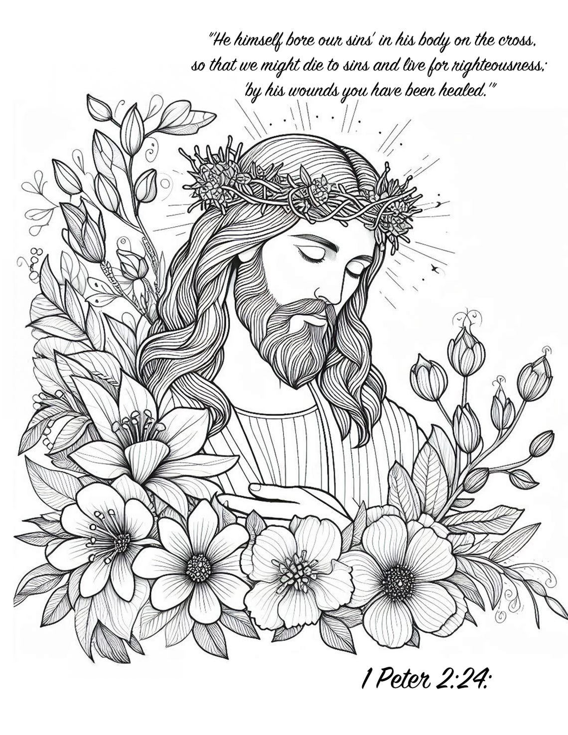 Easter Theme Coloring Pages | Digital Download | Christian | Jesus ...