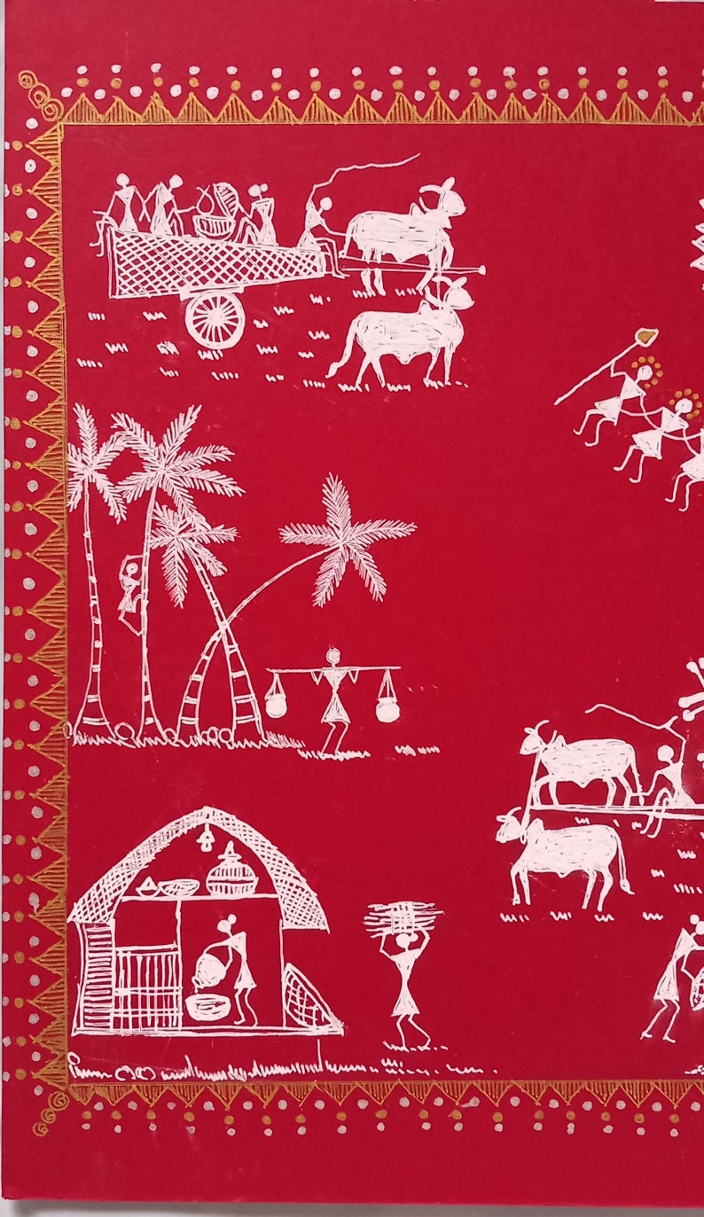 Warli Art. Warli Tribe Village People Life. - Etsy