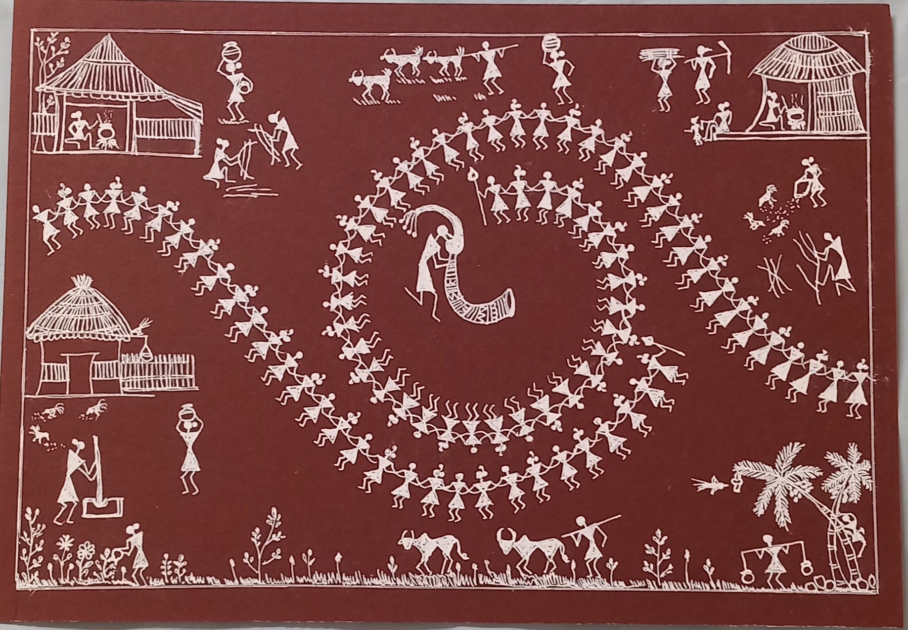 Warli Art. Warli Tribe Village People Life. - Etsy