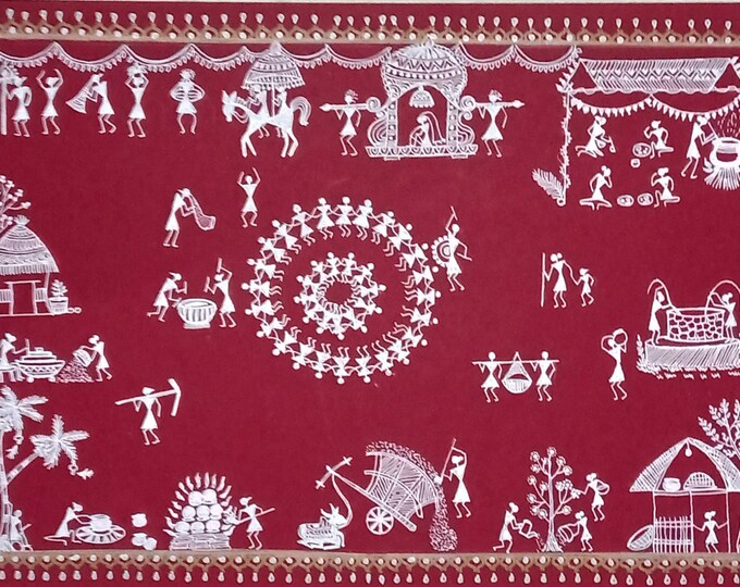 Warli Art. Wedding Ceremony of Tribes of India. - Etsy