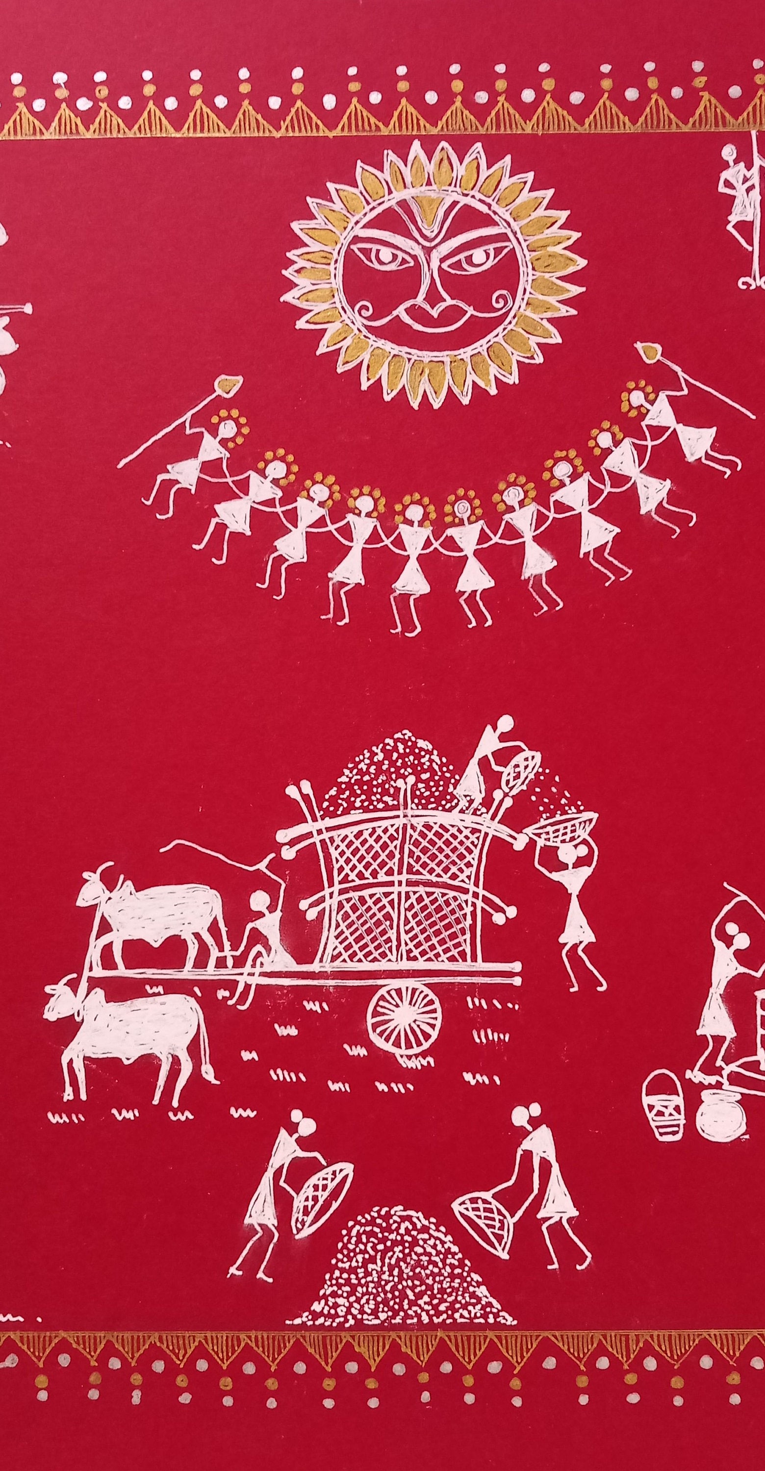 Warli Art. Warli Tribe Village People Life. - Etsy