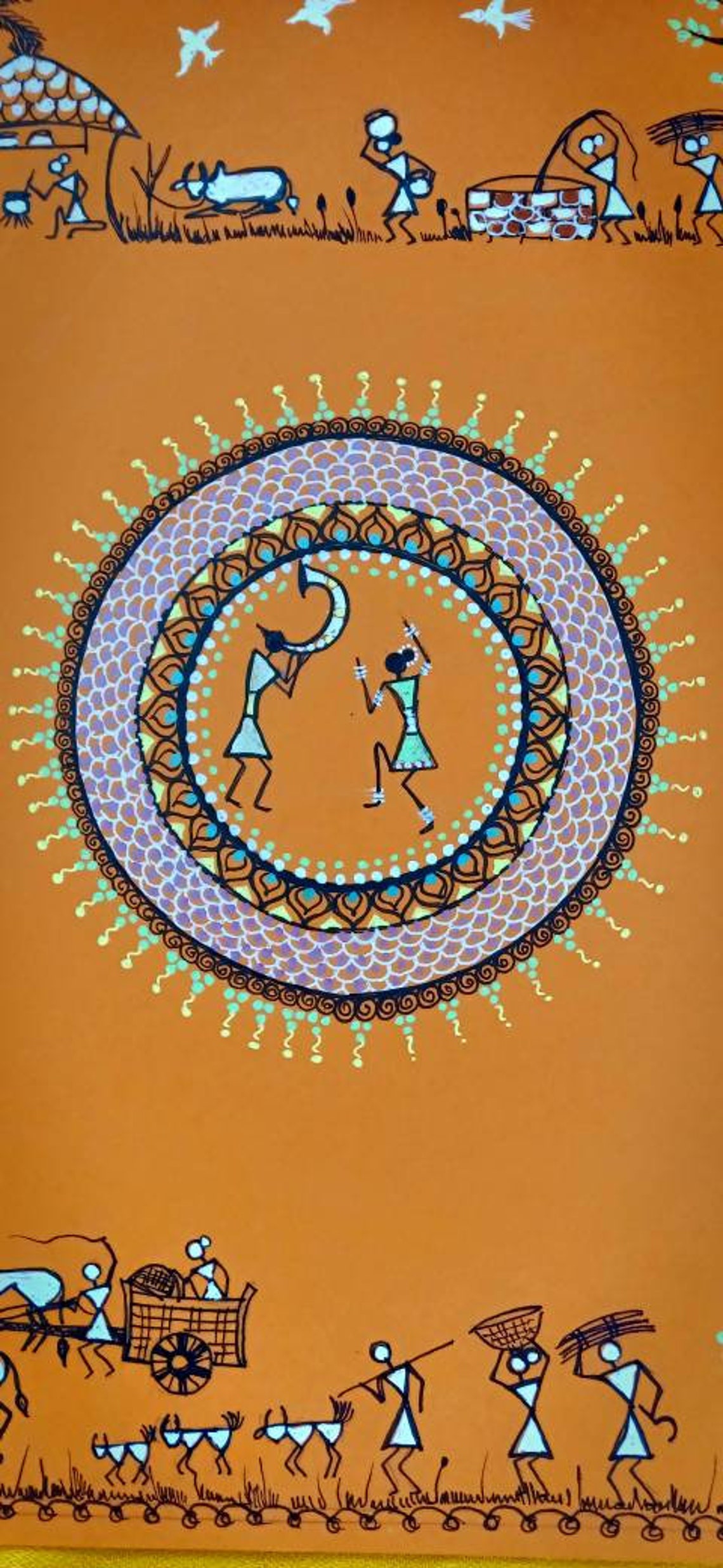Warli Art. Warli Tribe Village People Life. - Etsy Finland